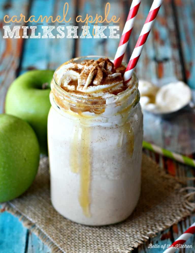 Caramel Apple Milkshake - Belle of the Kitchen