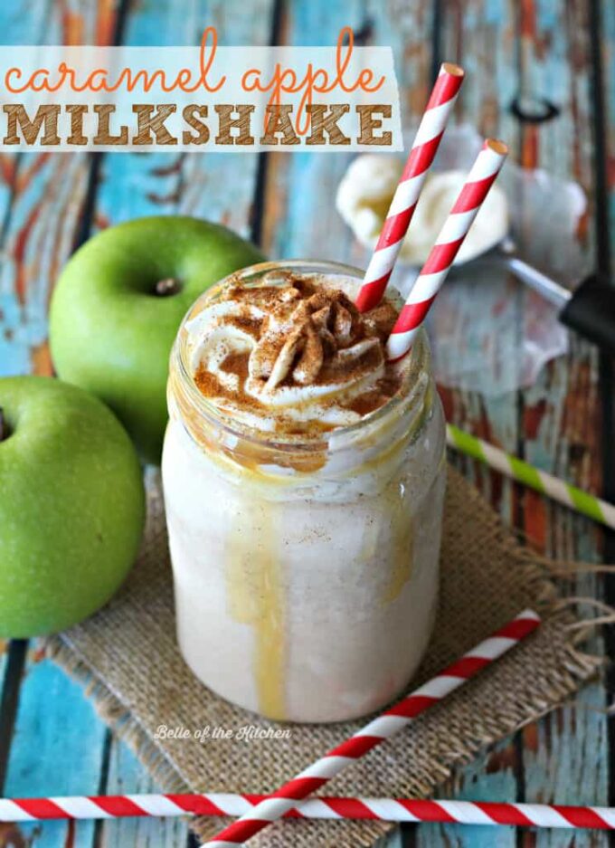 Caramel Apple Milkshake - Belle of the Kitchen
