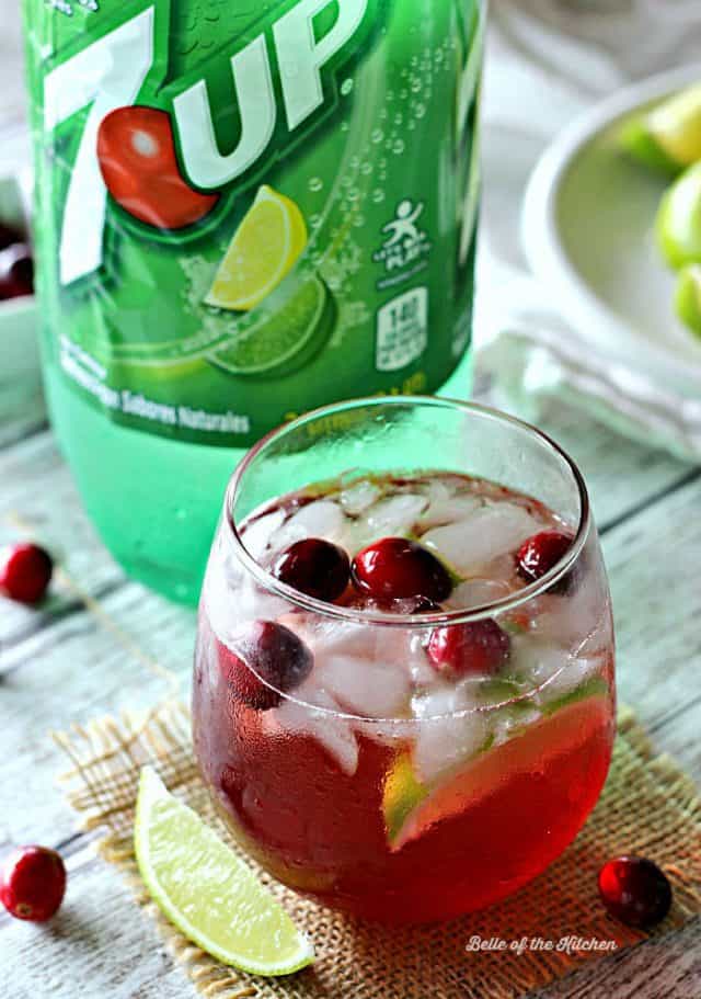 Cranberry Limeade Spritzer - Belle of the Kitchen