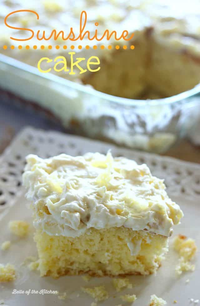 Pineapple Sunshine Cake - Belle of the Kitchen