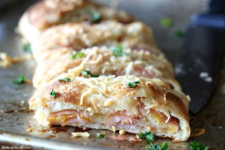 Easy Ham and Cheese Stromboli - Belle of the Kitchen