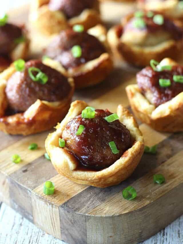 BBQ Meatball Crescent Cups Story - Belle of the Kitchen