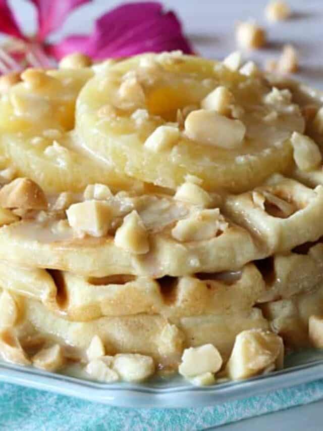 The Best Pineapple Mac Nut Waffles Story - Belle of the Kitchen