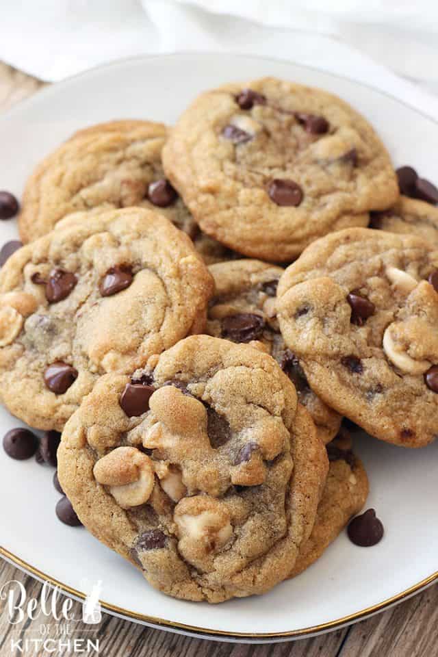 Caramel Chocolate Chip Cookies - Belle of the Kitchen