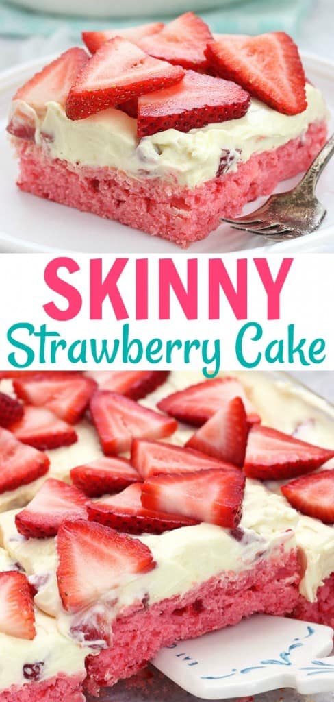 Skinny Strawberry Cake Recipe - Belle of the Kitchen