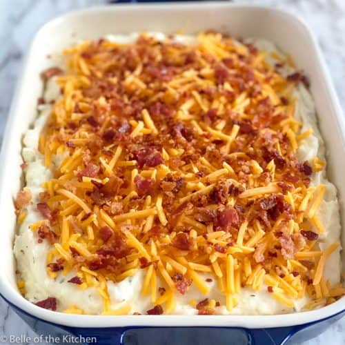 Loaded Cheesy Potato Casserole - Belle of the Kitchen