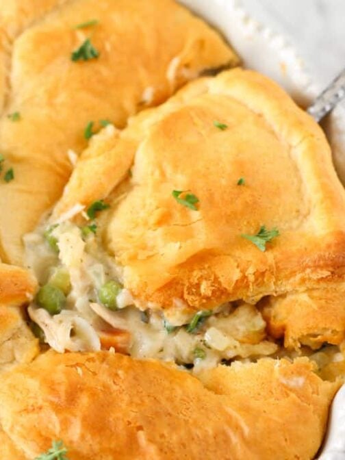 Chicken Pot Pie with Crescent Roll Crust - Belle of the Kitchen