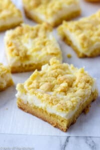 Easy Lemon Cheesecake Bars - Belle of the Kitchen