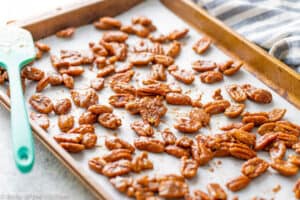 Cinnamon & Sugar Roasted Pecans Recipe - Belle of the Kitchen