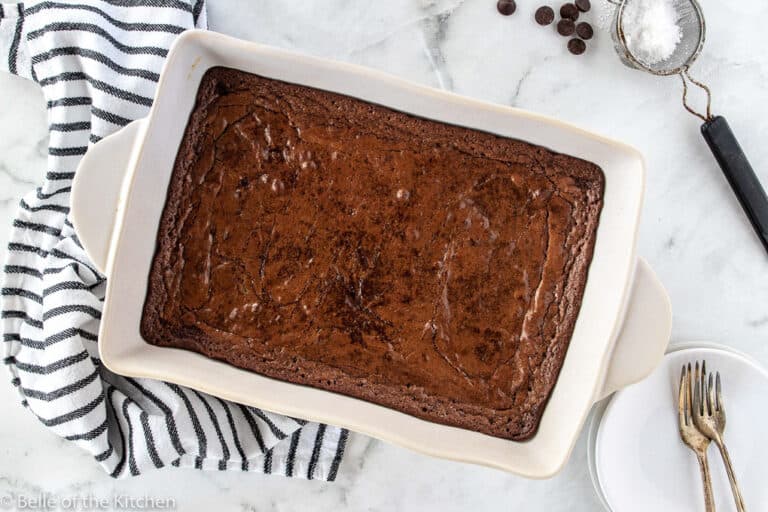 Fudgy Dark Chocolate Brownies - Belle of the Kitchen