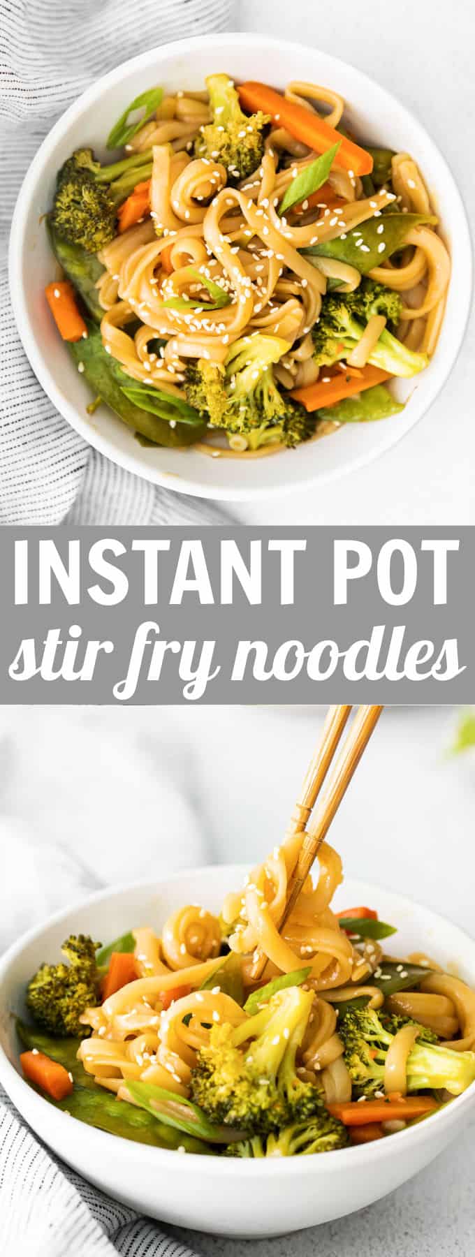 Instant Pot Stir Fry Rice Noodles Recipe - Belle of the Kitchen