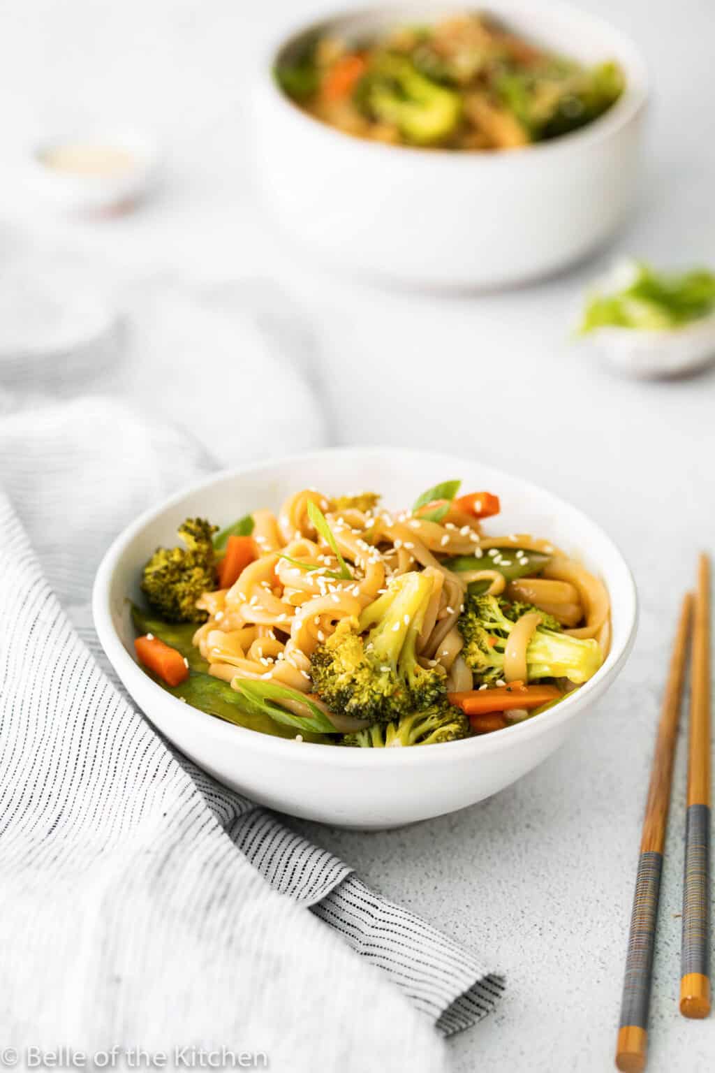 Instant Pot Stir Fry Rice Noodles Recipe - Belle of the Kitchen