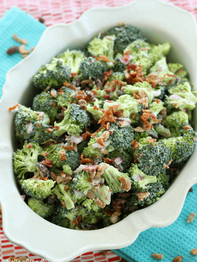 SKINNY BROCCOLI SALAD STORY - Belle of the Kitchen