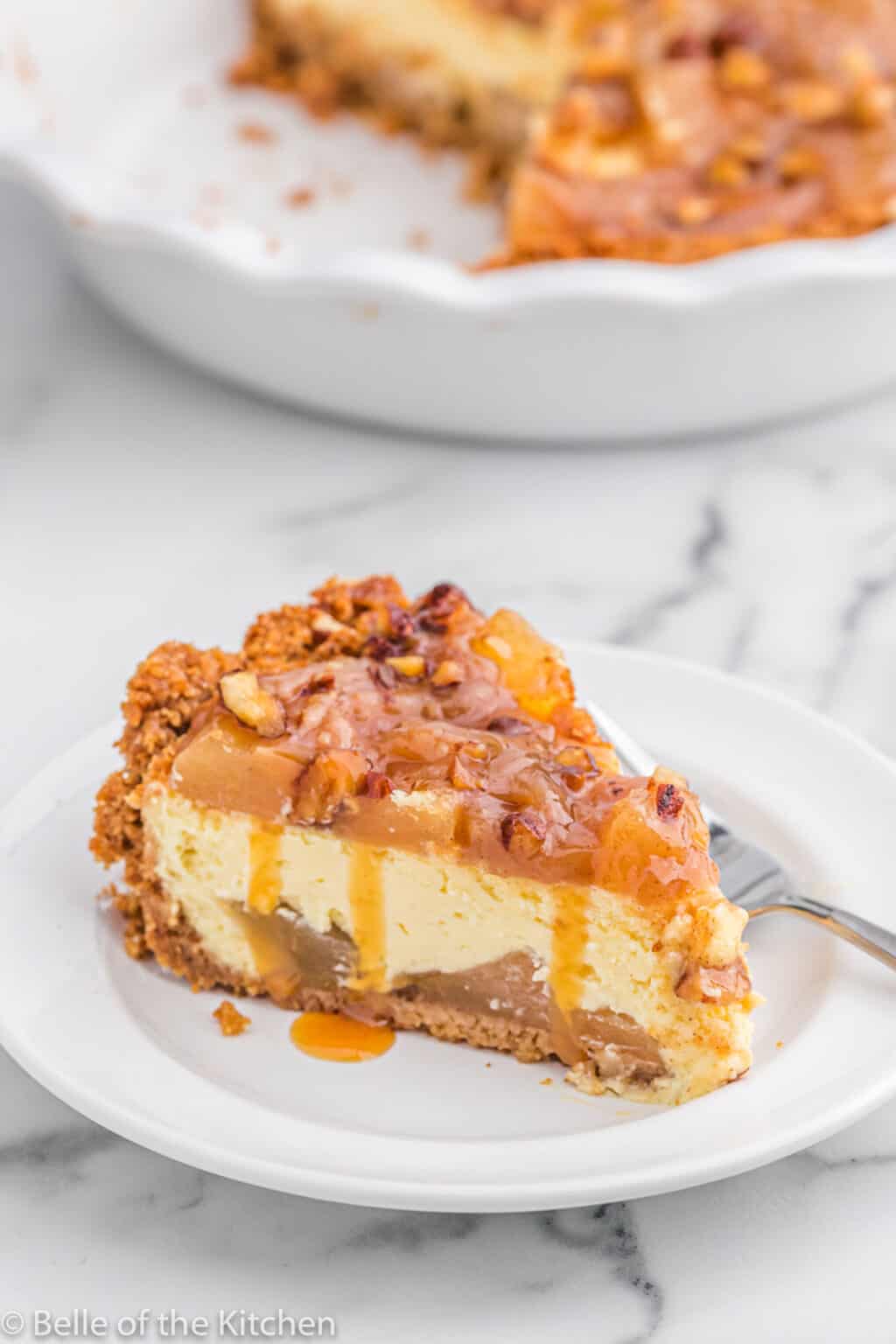 Caramel Apple Cheesecake - Belle of the Kitchen