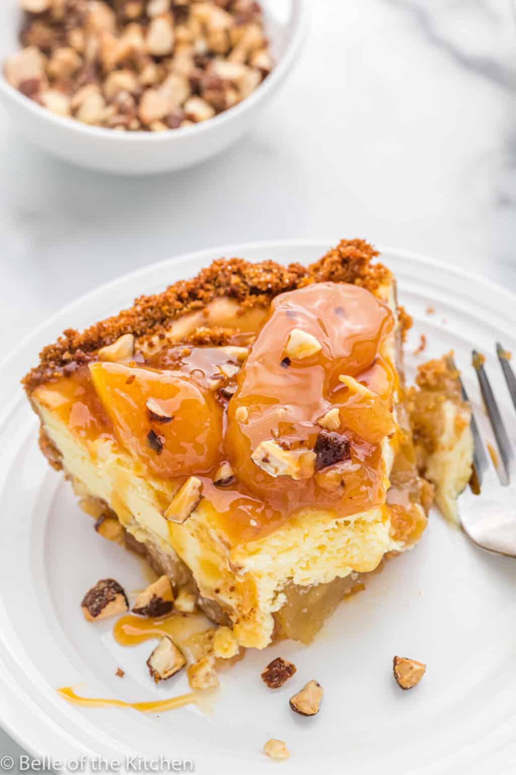 Caramel Apple Cheesecake - Belle of the Kitchen