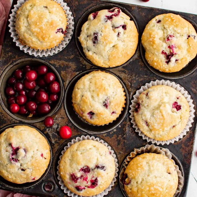 Cranberry Muffins Recipe - Belle of the Kitchen