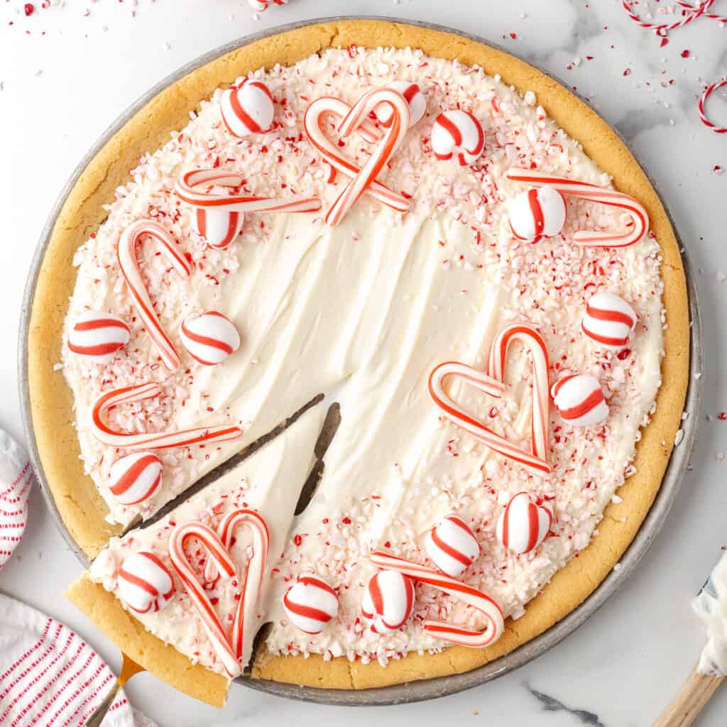 Peppermint Cookie Pizza - Belle of the Kitchen