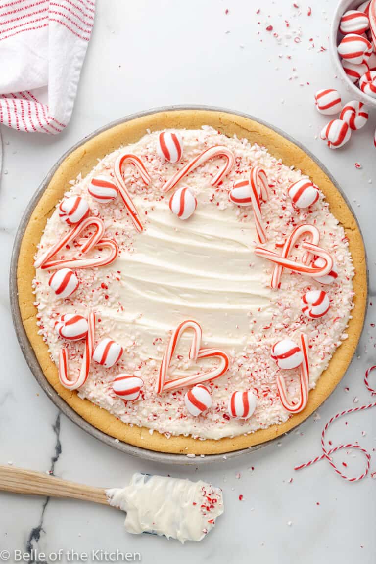 Peppermint Cookie Pizza - Belle of the Kitchen