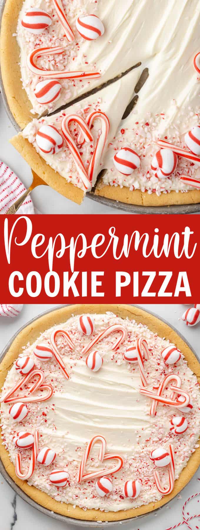 Peppermint Cookie Pizza - Belle of the Kitchen