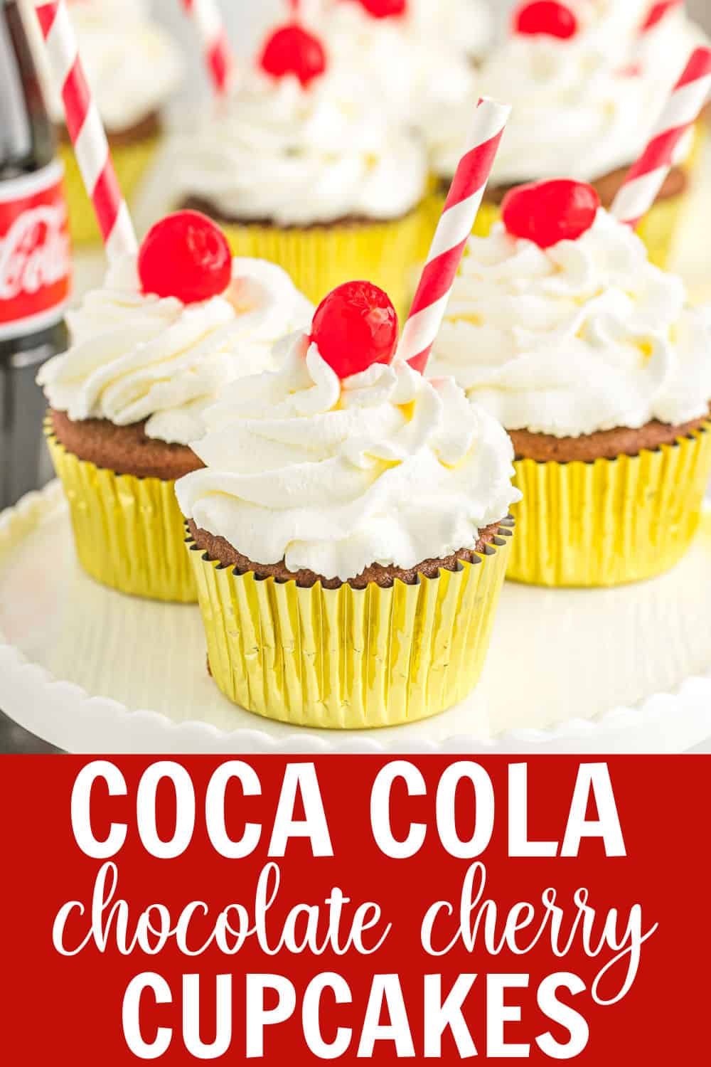 Coca Cola Chocolate Cherry Cupcakes - Belle of the Kitchen