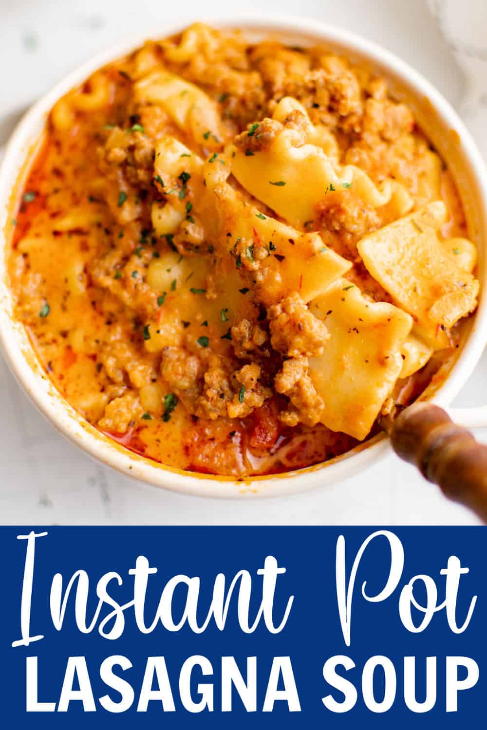 Instant Pot Lasagna Soup Recipe - Belle of the Kitchen