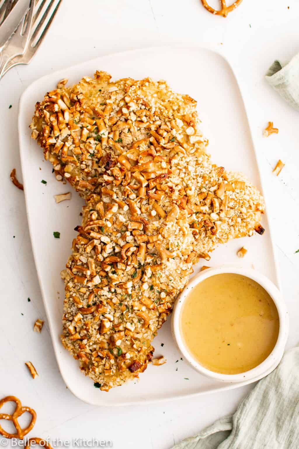 Pretzel Crusted Chicken - Belle of the Kitchen