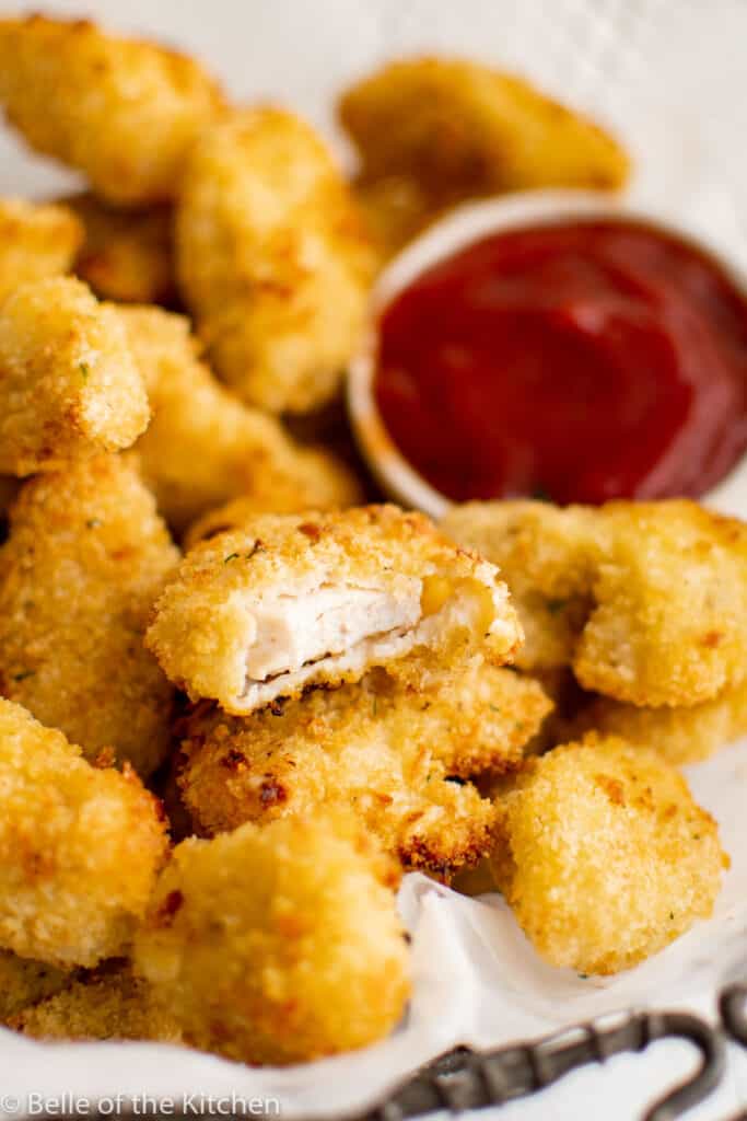 Air Fryer Popcorn Chicken - Belle of the Kitchen