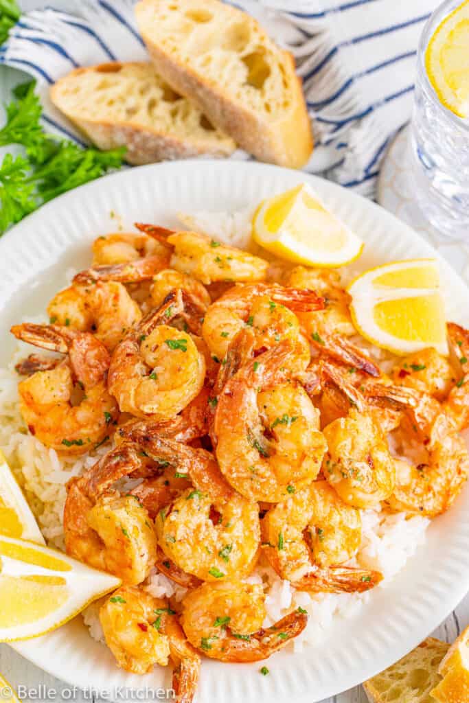 Air Fryer Shrimp with Garlic Butter - Belle of the Kitchen