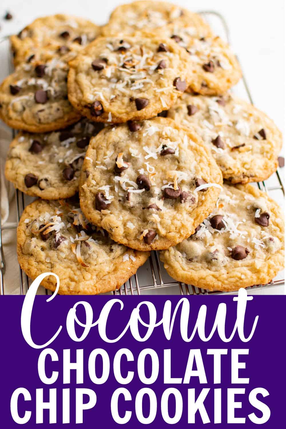 Coconut Chocolate Chip Cookies - Belle of the Kitchen