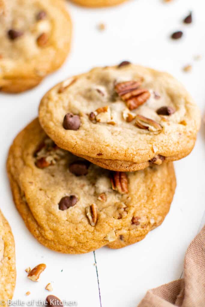 Pecan Chocolate Chip Cookies - Belle of the Kitchen