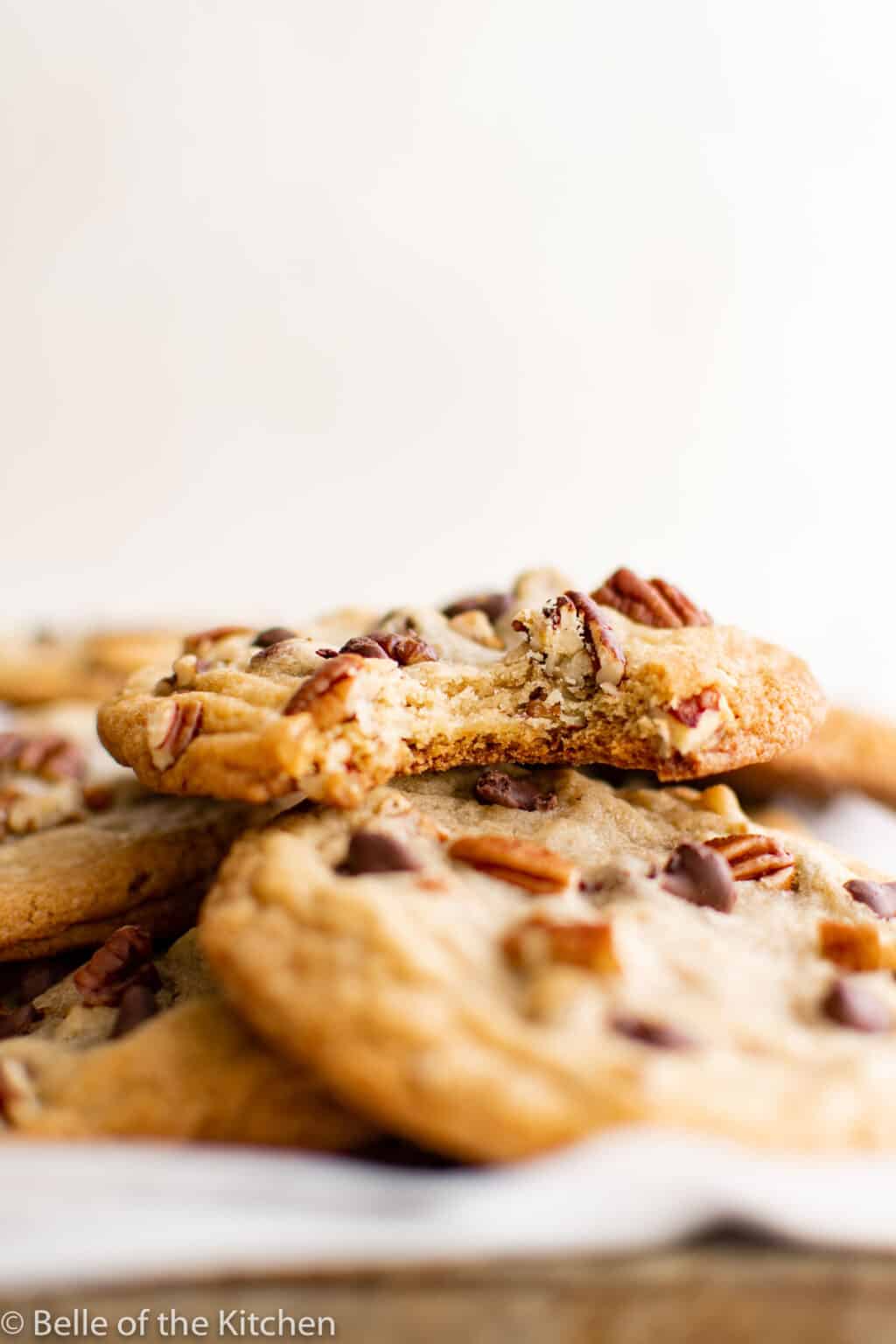 Pecan Chocolate Chip Cookies - Belle of the Kitchen