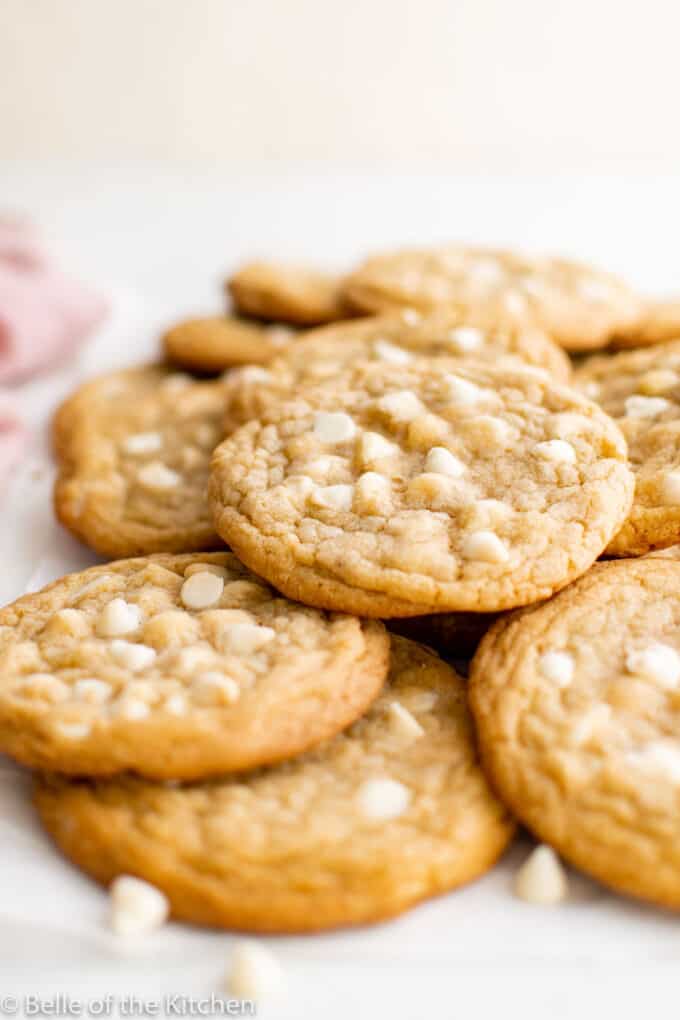 White Chocolate Chip Cookies - Belle of the Kitchen