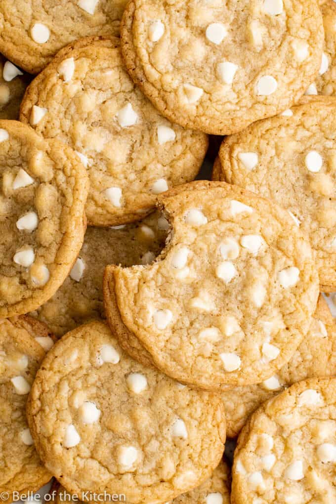 White Chocolate Chip Cookies - Belle of the Kitchen