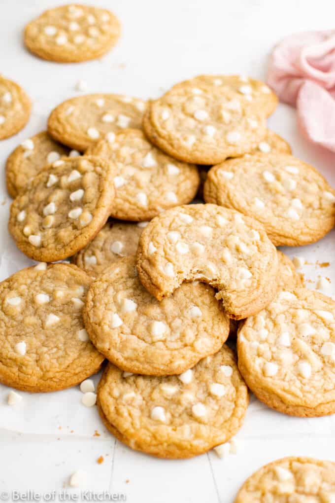 White Chocolate Chip Cookies - Belle of the Kitchen