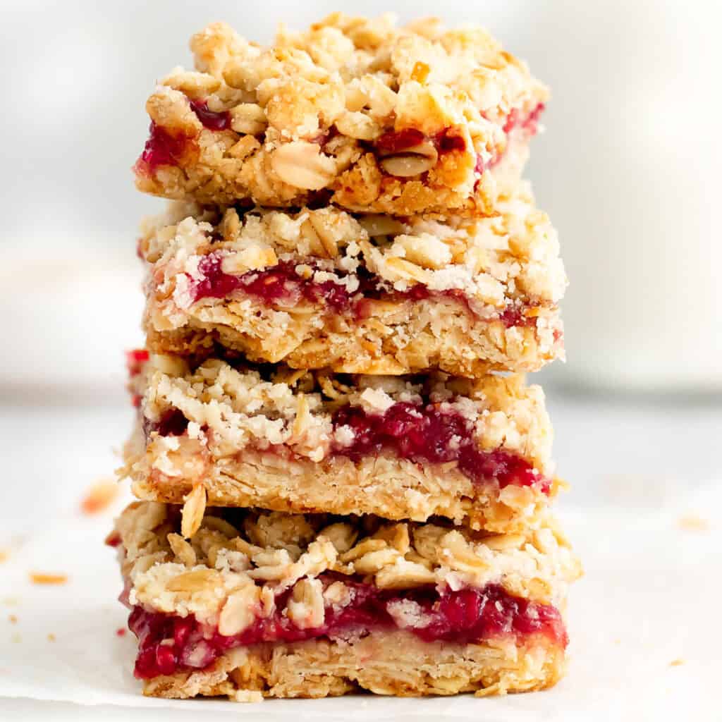 Raspberry Oatmeal Bars - Belle of the Kitchen