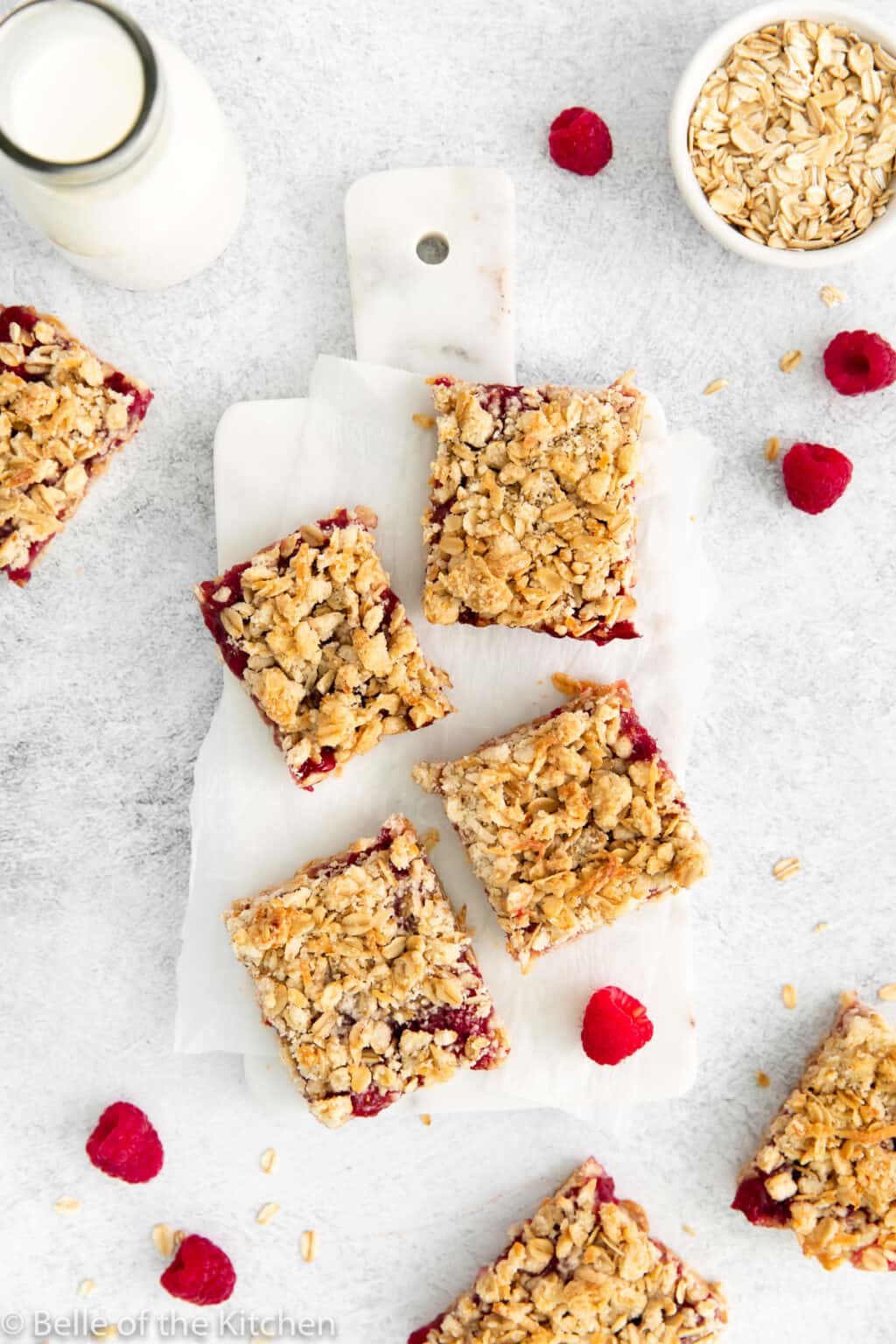 Raspberry Oatmeal Bars - Belle of the Kitchen