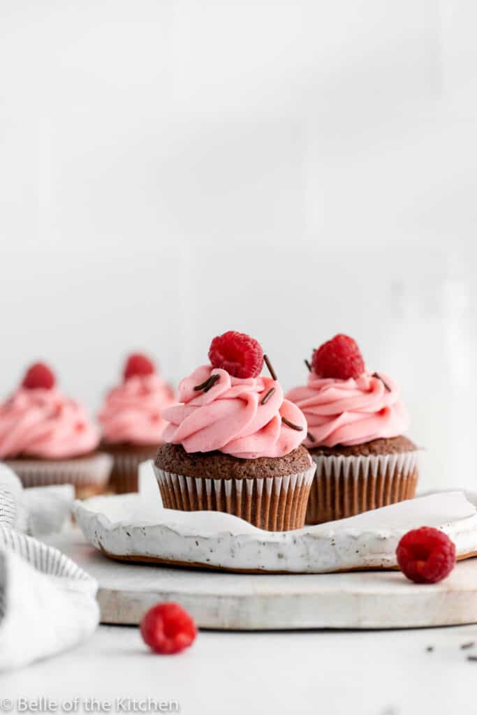 Chocolate Raspberry Cupcakes - Belle of the Kitchen