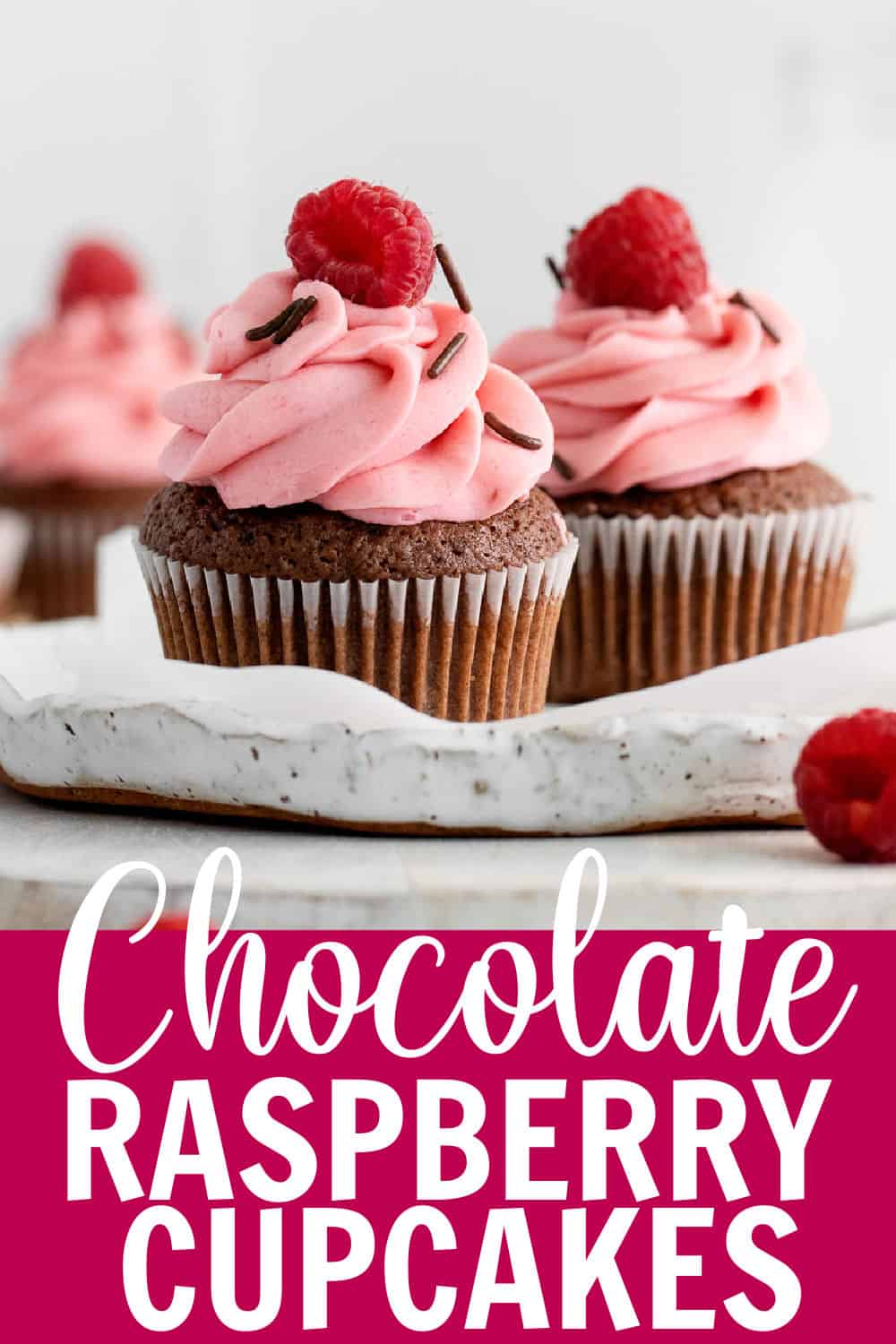 Chocolate Raspberry Cupcakes - Belle of the Kitchen