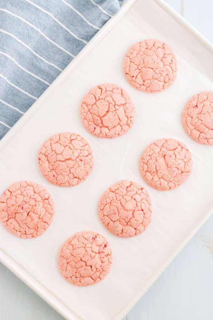 Strawberry Cake Mix Cookies - Belle of the Kitchen