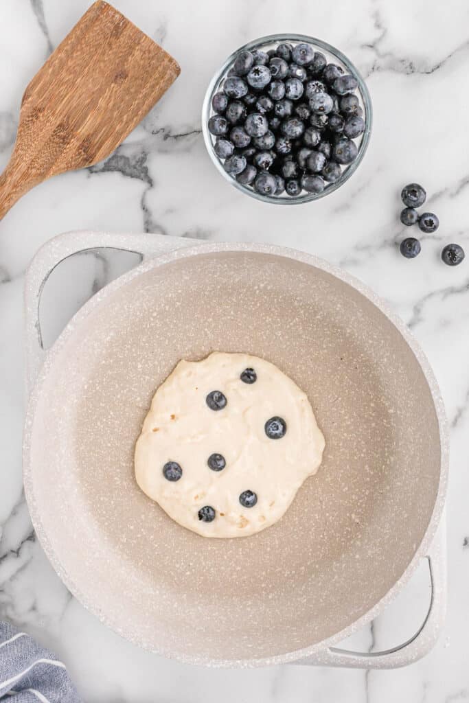 Fluffy Blueberry Buttermilk Pancakes - Belle of the Kitchen