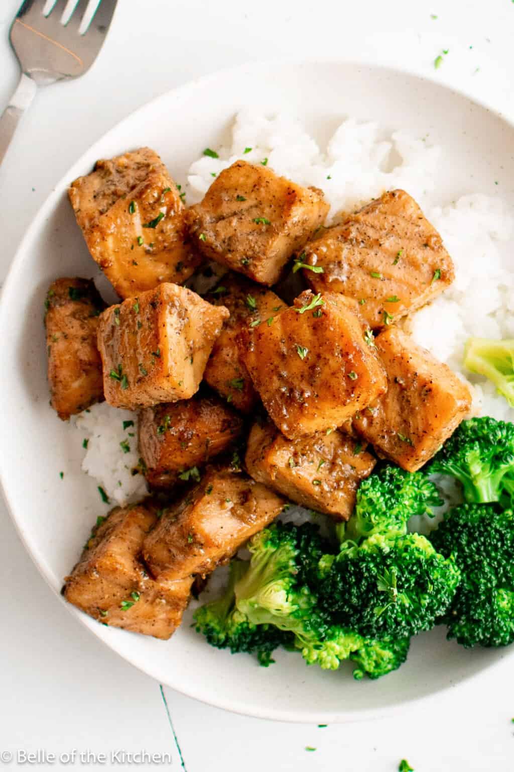 Easy Air Fryer Salmon Bites Recipe - Belle of the Kitchen