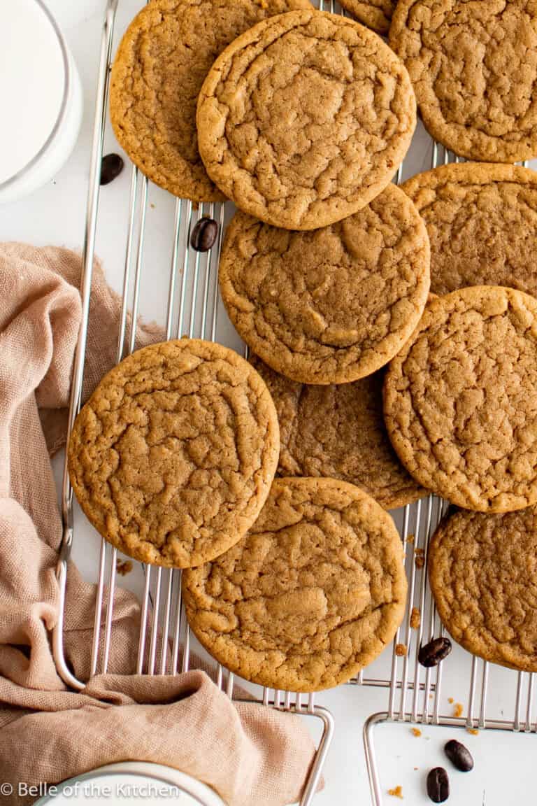 The Best Chewy Coffee Cookies Recipe - Belle of the Kitchen