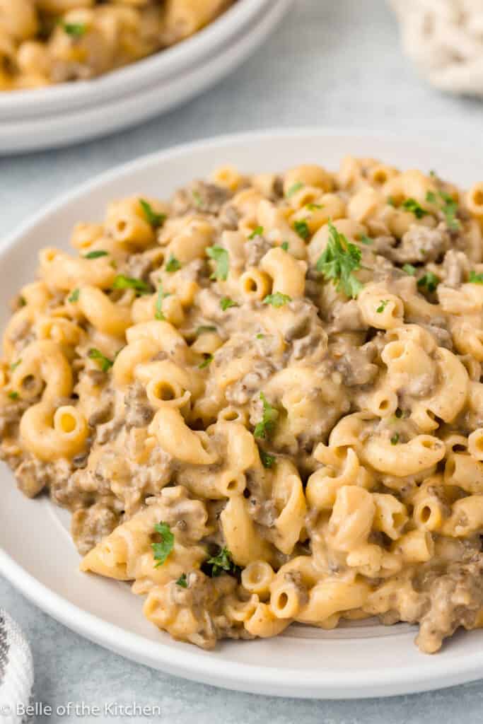 Cheeseburger Macaroni Recipe - Belle of the Kitchen