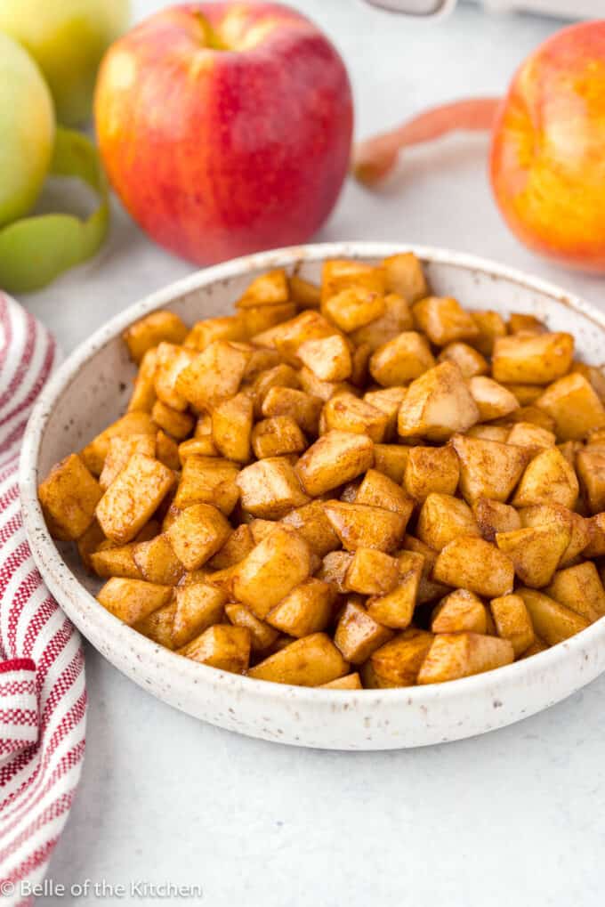 Air Fried Apples (Easy 10 Minute Recipe!) - Belle of the Kitchen