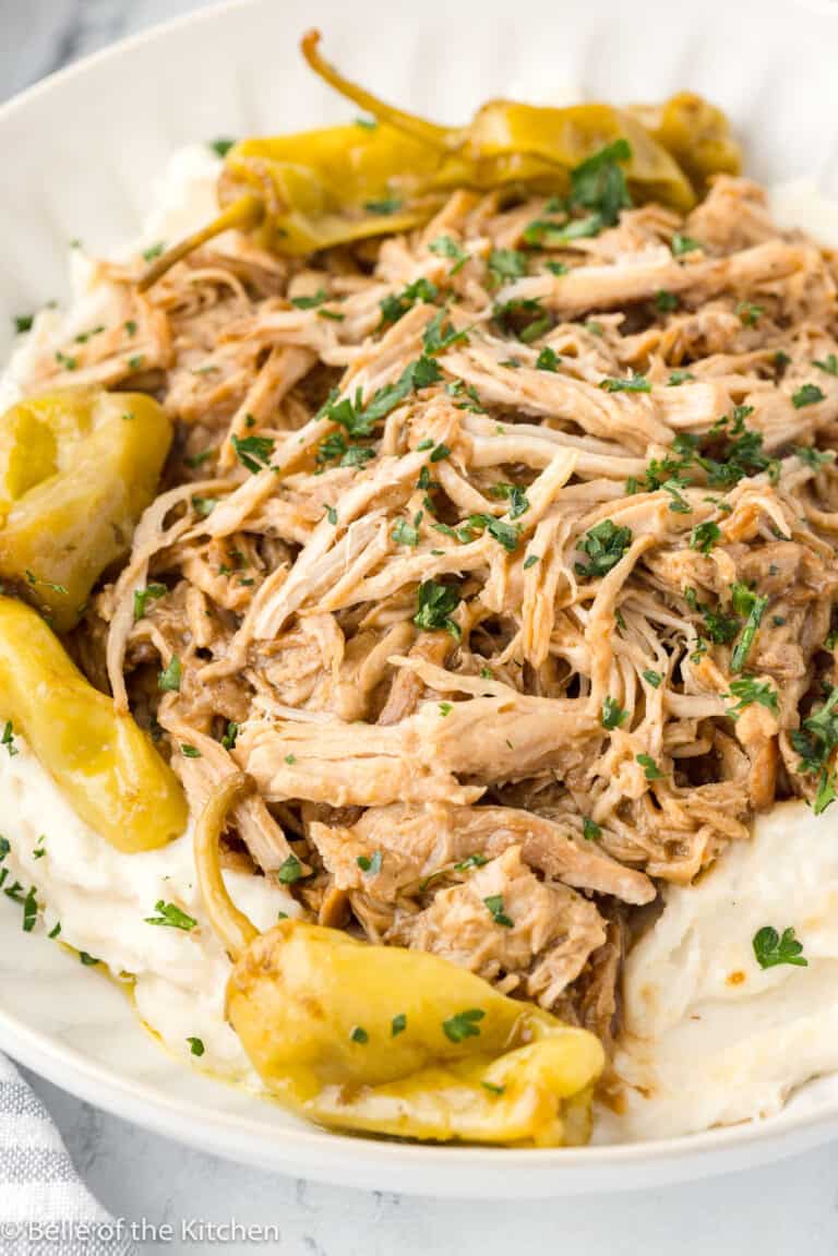 Mississippi Chicken {Easy Crockpot Recipe} - Belle of the Kitchen