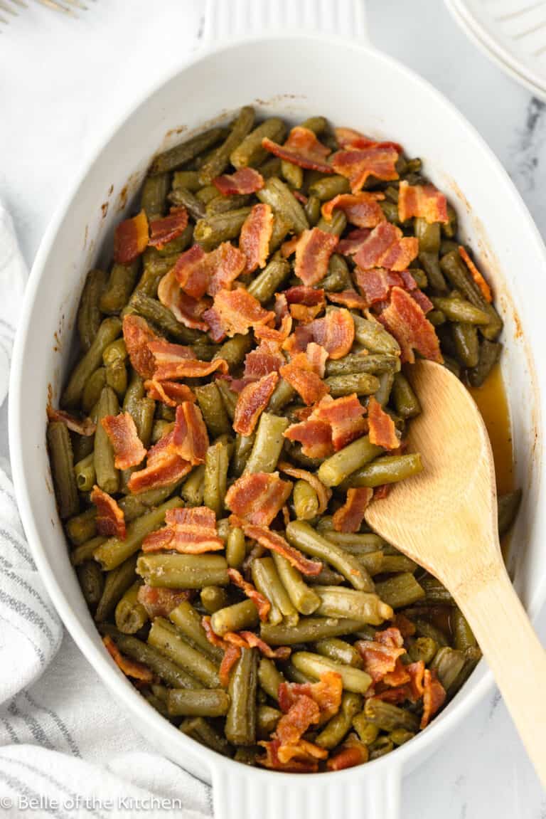 Smothered Green Beans - Belle of the Kitchen