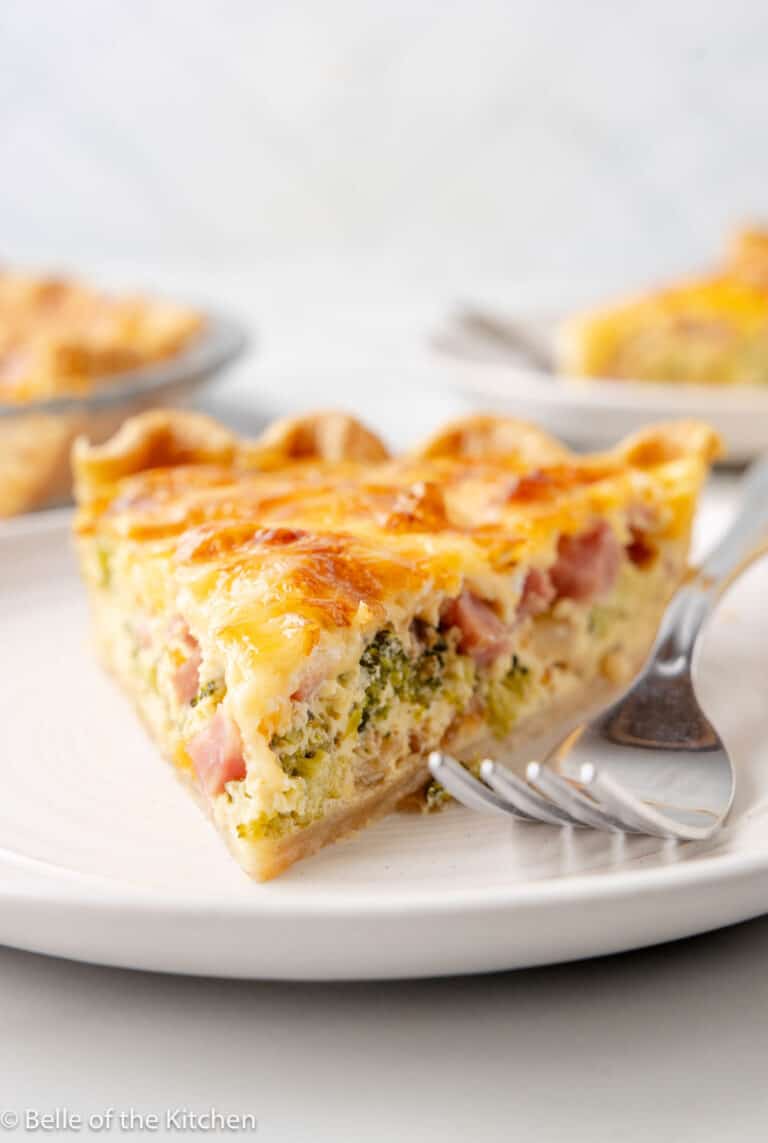 Ham and Broccoli Quiche - Belle of the Kitchen