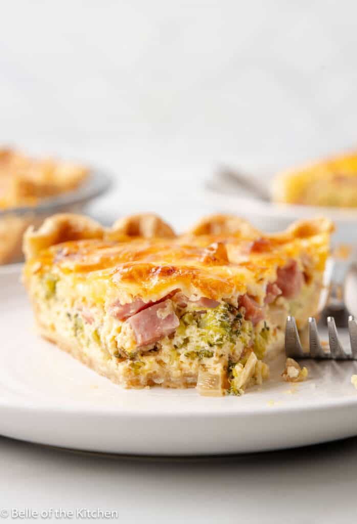 Ham and Broccoli Quiche - Belle of the Kitchen