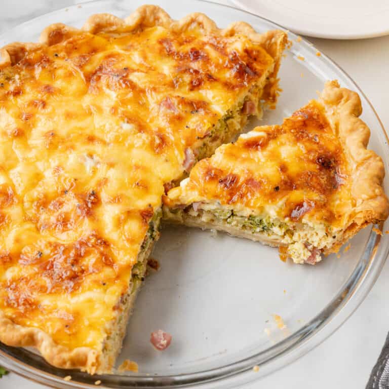 Ham and Broccoli Quiche - Belle of the Kitchen