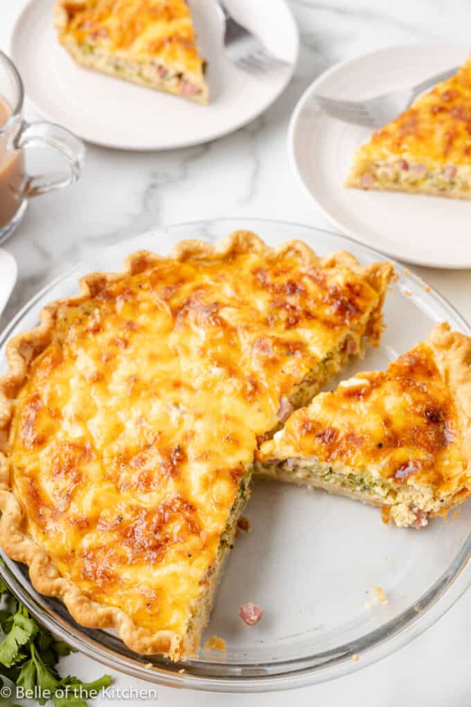 Ham and Broccoli Quiche - Belle of the Kitchen